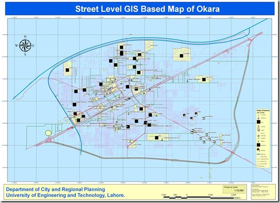 Pakistan GIS: Street Level GIS Map of Okara